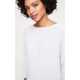 Heine Witt Damen Strickpullover mit Effekt-Strick, wei&szlig;, Gr&ouml;&szlig;e 48/50
