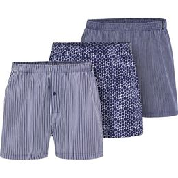 KINGsCLUB Herren Boxershorts, marine-bedruckt, Gr&ouml;&szlig;e 10
