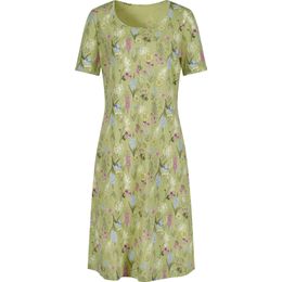WITT Damen Jerseykleid mit Blumendruck, lindgr&uuml;n-khaki-bedruckt, Gr&ouml;&szlig;e 40