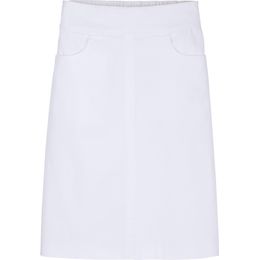 WITT Damen Jeansrock mit hoher Bundpatte, wei&szlig;, Gr&ouml;&szlig;e 50