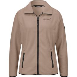 Heine Damen Fleecejacke, Braun, Gr. 44, &Uuml;bergangsjacken, Material: Polyester