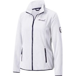 WITT Damen Fleecejacke mit Stickerei, ecru, Gr&ouml;&szlig;e 44