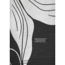 Lascana Damen Neglig&eacute;, schwarz-allover-gebl&uuml;mt, Gr&ouml;&szlig;e 32/34