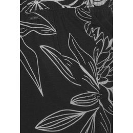 Lascana Damen Schlafshorts, schwarz-allover-gebl&uuml;mt, Gr&ouml;&szlig;e 32/34