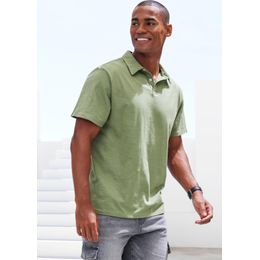 John Devin Herren Poloshirt, khaki / blau, Gr&ouml;&szlig;e M (48/50)