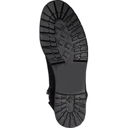sheego Damen Weitschaftstiefel aus Leder, mit Zierrei&szlig;verschluss, schwarz, Gr&ouml;&szlig;e 37