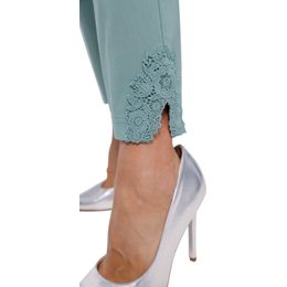 WITT Damen Bengalinhose mit Spitze am Saum, jade, Gr&ouml;&szlig;e 24