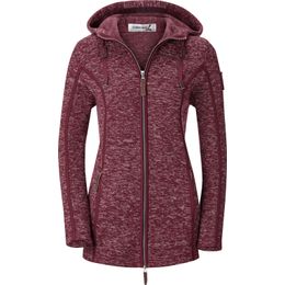 Heine Damen Kapuzenfleecejacke, Rot, Gr. 50, Shirtjacken, Material: Polyester