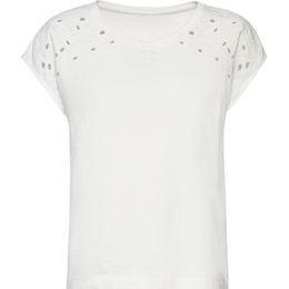 Heine Damen Rundhalsshirt, Natur, Gr. 48, T-Shirts, 100% Baumwolle