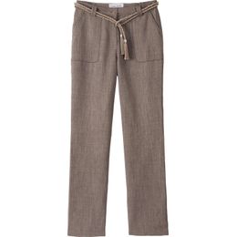 WITT Damen Palazzohose in Leinen-Optik, taupe, Gr&ouml;&szlig;e 50
