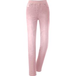 WITT Damen Schlupfjeans mit geripptem Strick-Dehnbund, ros&eacute;, Gr&ouml;&szlig;e 40