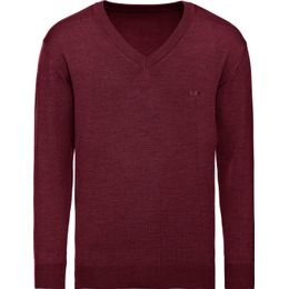 Marco Donati Damen V-Ausschnitt-Pullover, bordeaux, Gr&ouml;&szlig;e 60