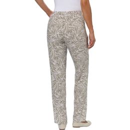 WITT Damen Schlupfhose aus reiner Viskose, schlamm-ecru-bedruckt, Gr&ouml;&szlig;e 42