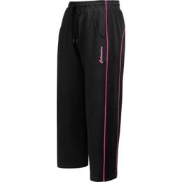 Catamaran Sports Damen Freizeithose in 3/4-L&auml;nge, schwarz-pink, Gr&ouml;&szlig;e 36/38