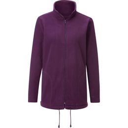 WITT Damen Fleecejacke Kordeldurchzug am Saum, pflaume, Gr&ouml;&szlig;e 52
