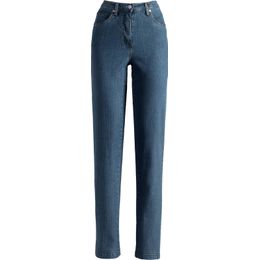 WITT Damen 5-Pocket-Jeans mit Baumwoll-Stretch, blue-stone-washed, Gr&ouml;&szlig;e 21