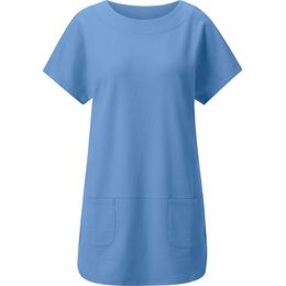 WITT Damen Longshirt in Sweat-Qualit&auml;t, himmelblau, Gr&ouml;&szlig;e 46