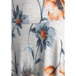 Vivance Damen Jerseykleid, grau-meliert-bedruckt, Gr&ouml;&szlig;e 38