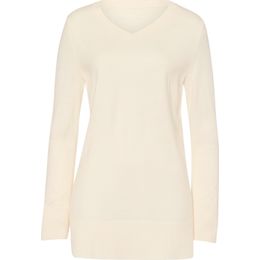WITT Damen Longpullover mit langen Seitenschlitzen, champagner, Gr&ouml;&szlig;e 50