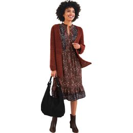Heine Damen Tasche, Schwarz, Businesstaschen, Material: Rindveloursleder