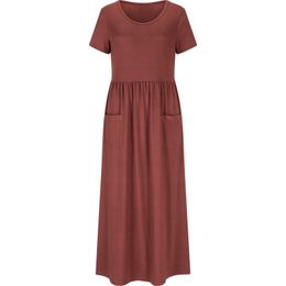 WITT Damen Jerseykleid mit Taschen, rotbraun, Gr&ouml;&szlig;e 20