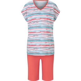 WITT Damen Shorty in Single Jersey-Qualit&auml;t, ecru-koralle, Gr&ouml;&szlig;e 40/42