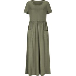 WITT Damen Jerseykleid mit Taschen, khaki, Gr&ouml;&szlig;e 20