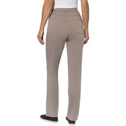 WITT Damen 5-Pocket-Jeans mit seitlichem Dehnbund, taupe, Gr&ouml;&szlig;e 23