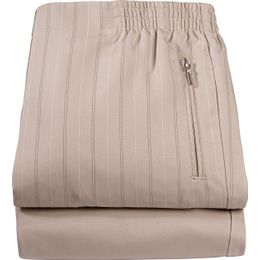 WITT Damen Stoffhose in Schlupfform, beige + beige-dunkeltaupe-gestreift, Gr&ouml;&szlig;e 25