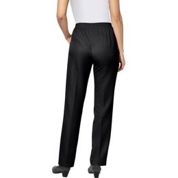 WITT Damen Stoffhose in Schlupfform, schwarz + schwarz-wei&szlig;-gestreift, Gr&ouml;&szlig;e 21