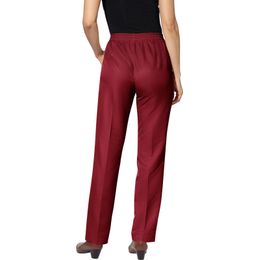 WITT Damen Stoffhose in Schlupfform, dunkelrot + dunkelrot-schwarz-gestreift, Gr&ouml;&szlig;e 24
