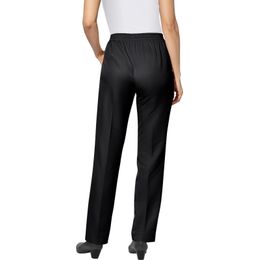 WITT Damen Stoffhose in Schlupfform, schwarz + schwarz-wei&szlig;-gestreift, Gr&ouml;&szlig;e 21