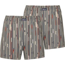 KINGsCLUB Herren Boxershorts, grau-bedruckt, Gr&ouml;&szlig;e 6