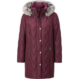 WITT Damen Longjacke im Steppmuster-Mix, burgund, Gr&ouml;&szlig;e 26