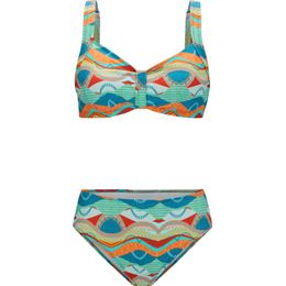 feel good Damen Bikini, topas-papaya-bedruckt, Gr&ouml;&szlig;e 44E
