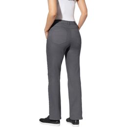 WITT Damen 5-Pocket-Jeans mit Flechtverzierung an den Seiten, grey denim, Gr&ouml;&szlig;e 36