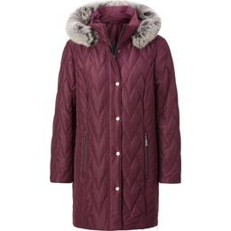 WITT Damen Longjacke im Steppmuster-Mix, burgund, Gr&ouml;&szlig;e 52