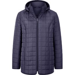WITT Damen Steppjacke mit abzippbarer Kapuze, marine, Gr&ouml;&szlig;e 42