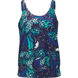 feel good Damen Tankini-Oberteil mit Schmetterling-Druck, marine-royalblau-bedruckt, Gr&ouml;&szlig;e 46C