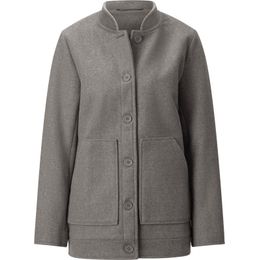 WITT Damen Jacke mit Stehkragen, graphit-meliert, Gr&ouml;&szlig;e 46