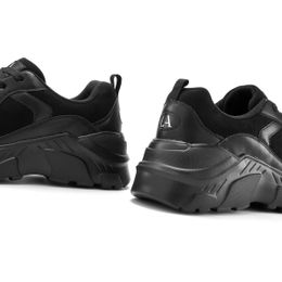 Lascana Damen Sneaker, schwarz/schwarz, Gr&ouml;&szlig;e 42