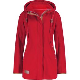 WITT Damen Kapuzenfleecejacke mit verdecktem Rei&szlig;verschluss, rot, Gr&ouml;&szlig;e 48
