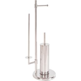 HEINE HOME Witt WC-Garnitur, silberfarben, Gr&ouml;&szlig;e H/B/T 73x30x20 cm