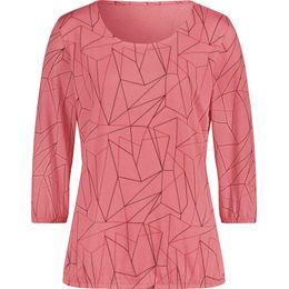 WITT Damen 3/4-Arm-Shirt mit Allover-Print, flamingo-hummer-bedruckt, Gr&ouml;&szlig;e 46