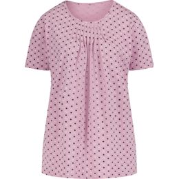 WITT Damen Kurzarmshirt im Minimaldessin, ros&eacute;-gemustert, Gr&ouml;&szlig;e 38