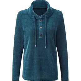 WITT Damen Langarm-Pullover in flauschig weicher Qualit&auml;t, topas-meliert, Gr&ouml;&szlig;e 36