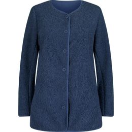 Heine Damen Fleecejacke, Blau, Gr. 38, Shirtjacken, Material: Polyester