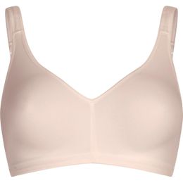 Naturana Damen Komfort-BH ohne B&uuml;gel aus dehnbarem Material, wei&szlig; + puder, Gr&ouml;&szlig;e 75B/C/D