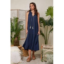 Lin Passion Kleid in Dunkelblau - 82% | Größe 34/36 | Damen-kleider