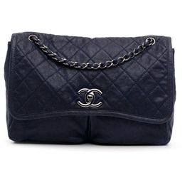 Chanel Hobo Bags - Large Quilted Calfskin Natural Beauty Split Pocket - Gr. unisize - in Blau - f&uuml;r Damen